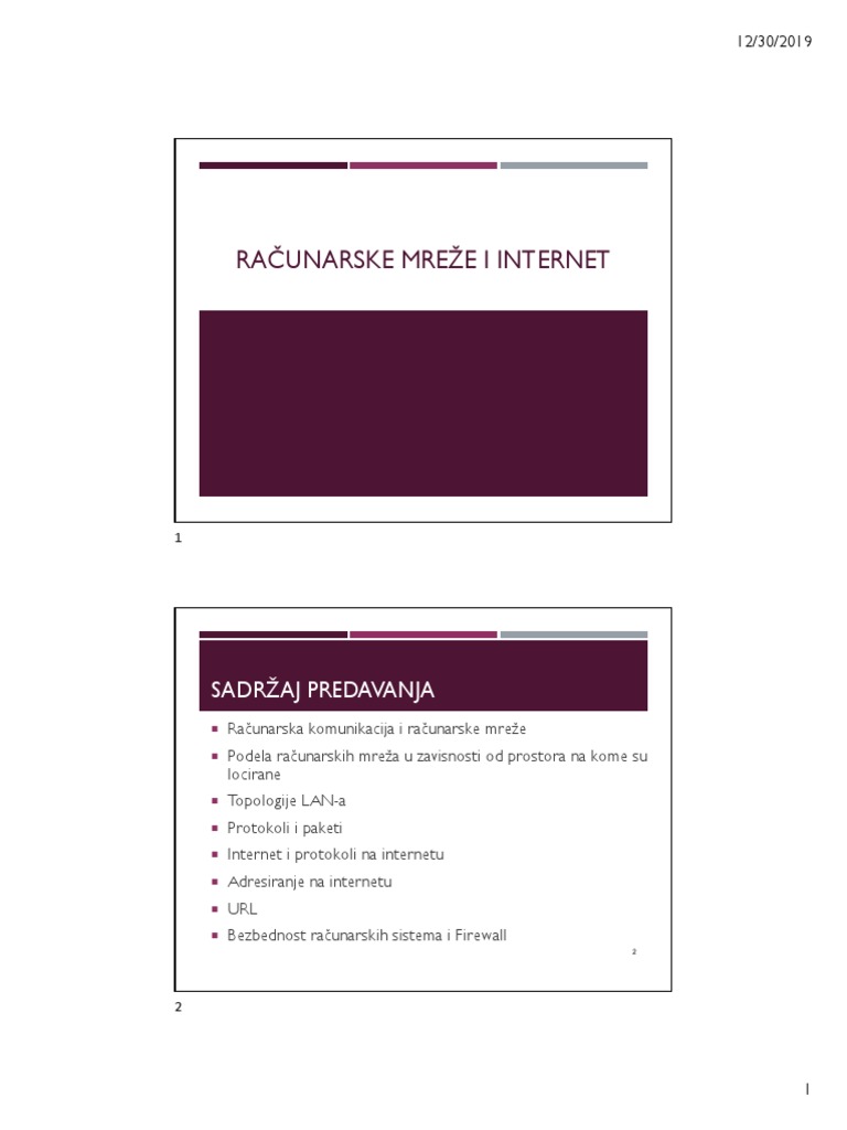 Racunarske Mreze I Internet v2 | PDF
