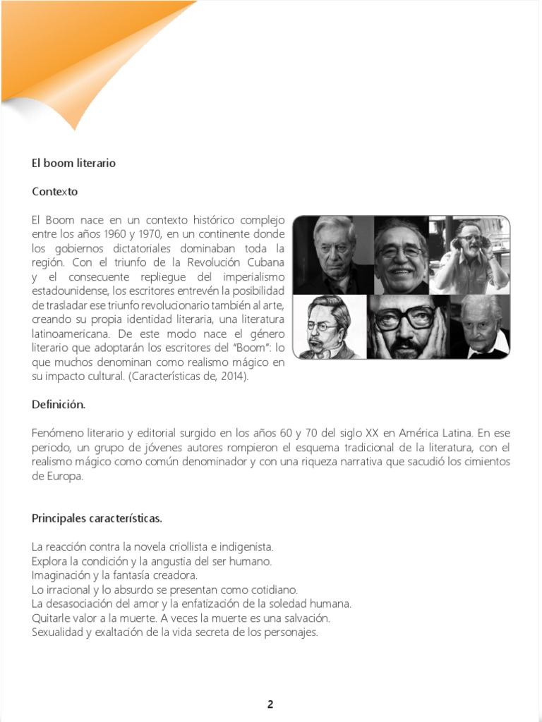 Boom y Post Boom Literario Apuntes | PDF