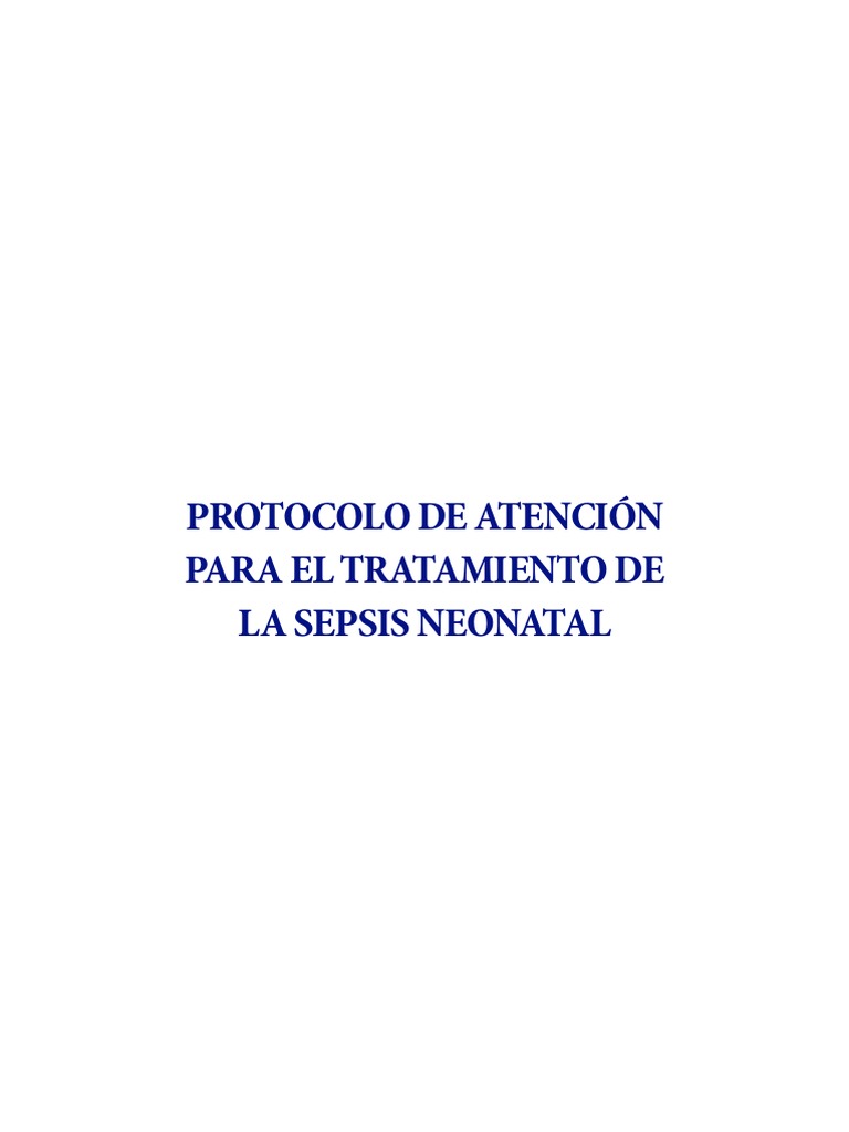 3 - Sepsis Neonatal | PDF | Septicemia | Infantes