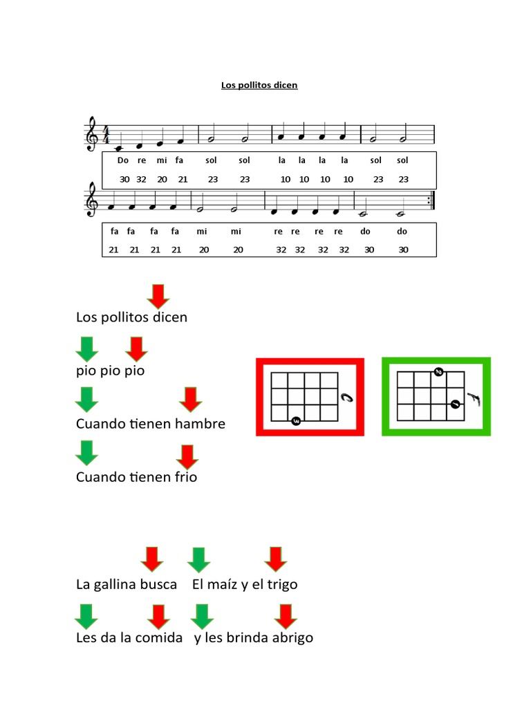 Los Pollitos Dicen | PDF