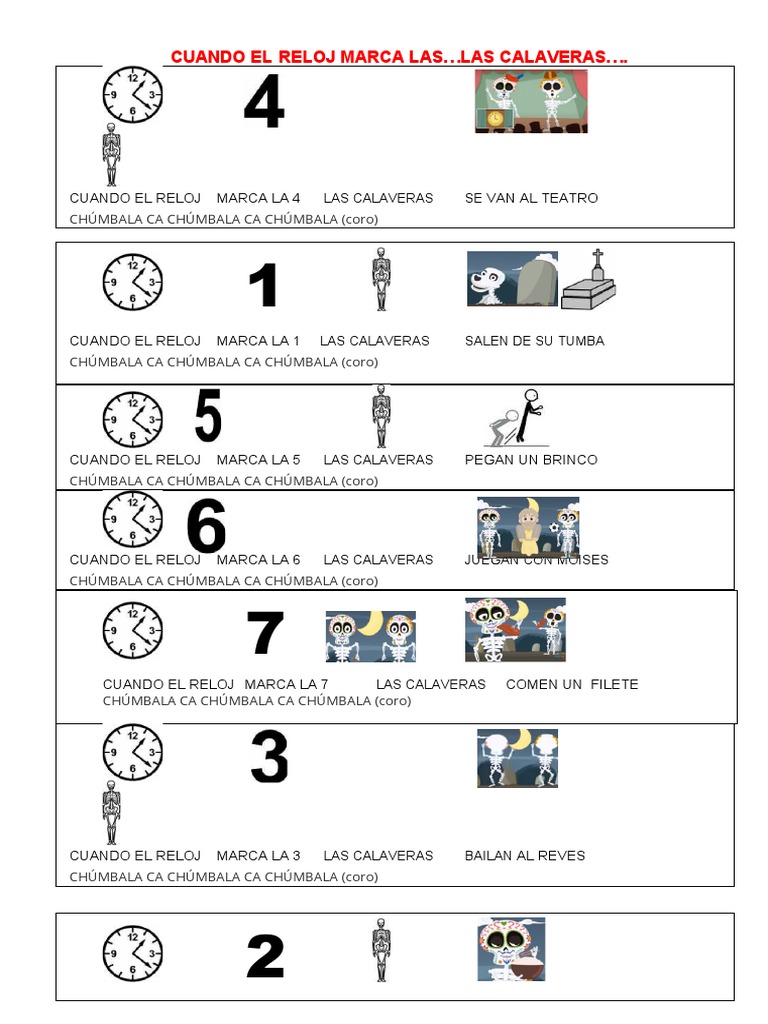 Recurso s22d2 - Lectura y Movimiento de - Las Calaveras | PDF | Arte