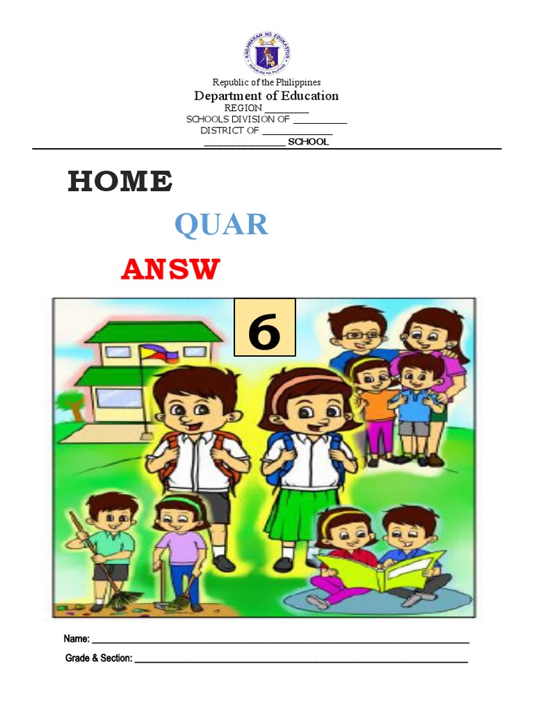 Homeroom Guidance 6 - Answer Sheet - Q1-Module 1 | PDF | Homework ...