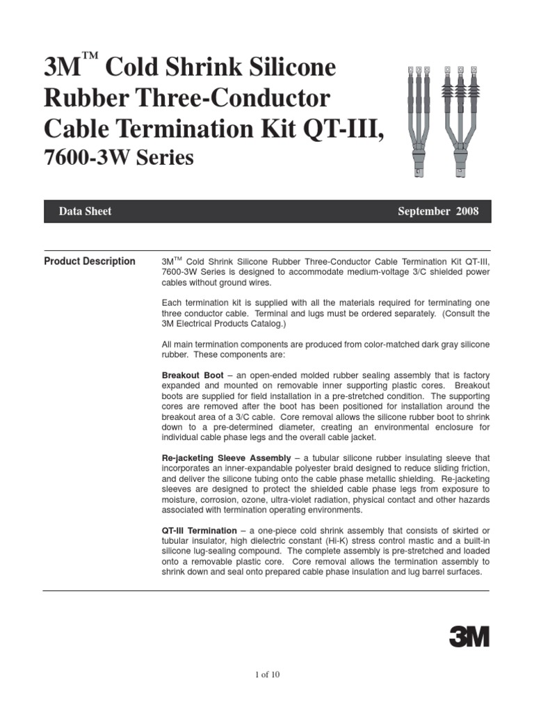 Cable Terminal Kit | PDF | Silicone | Polymers