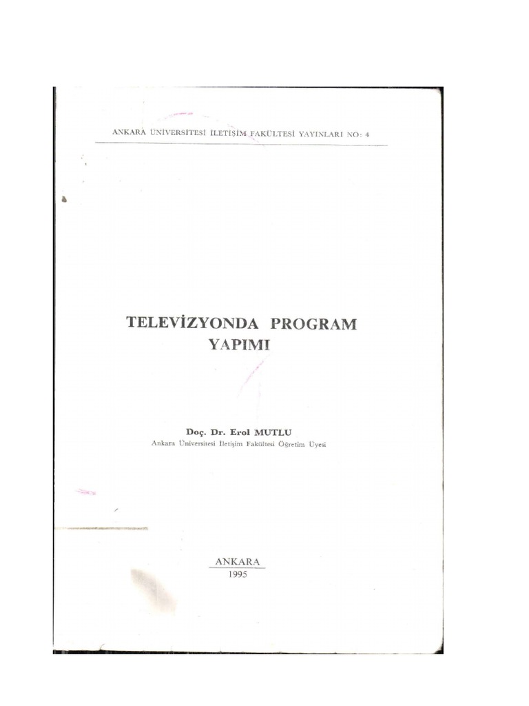 Televizyonda Program Yapımı | PDF