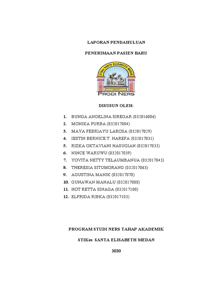 LP Penerimaan Pasien Baru Ruangan Pauline | PDF