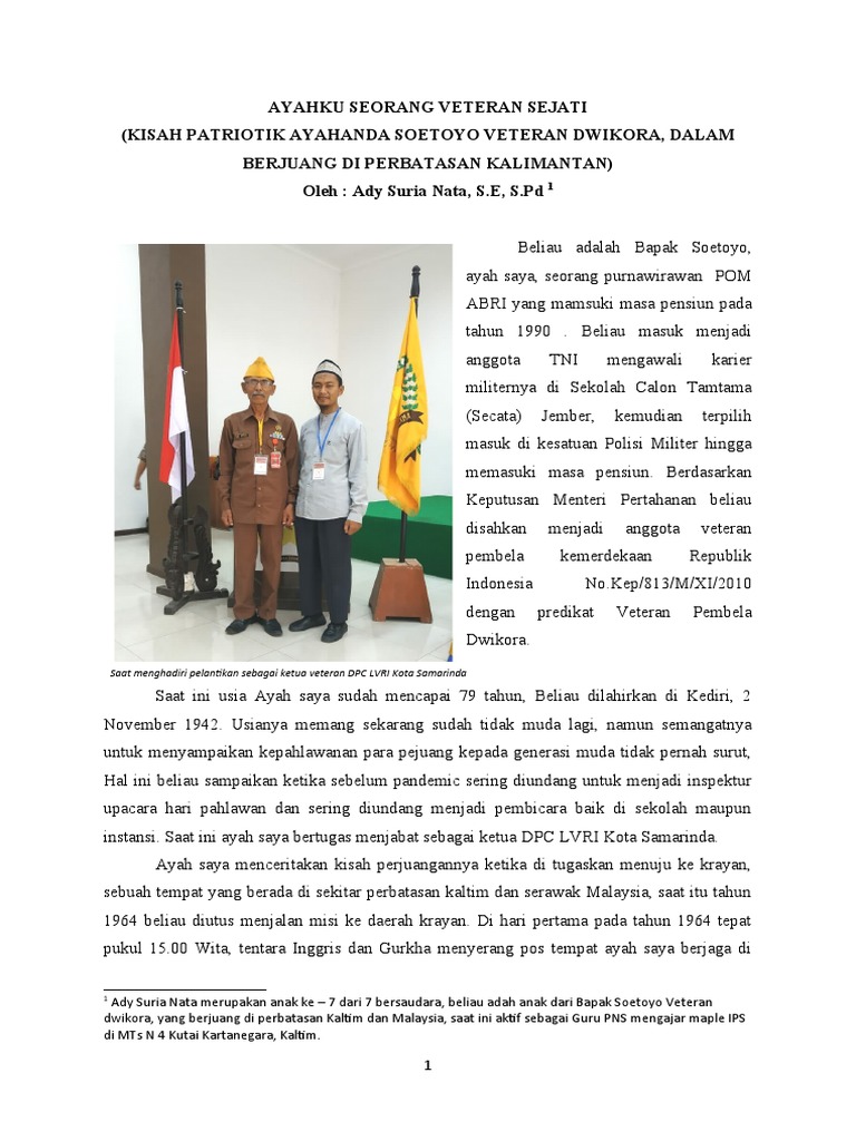 Kisah Patriotik Ayahku Veteran Dwikora Pdf
