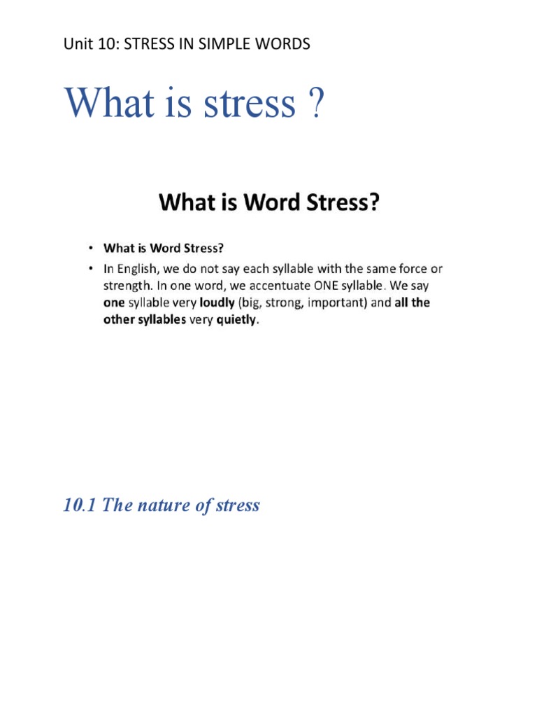 Understanding English Word Stress | PDF | Stress (Linguistics) | Syllable