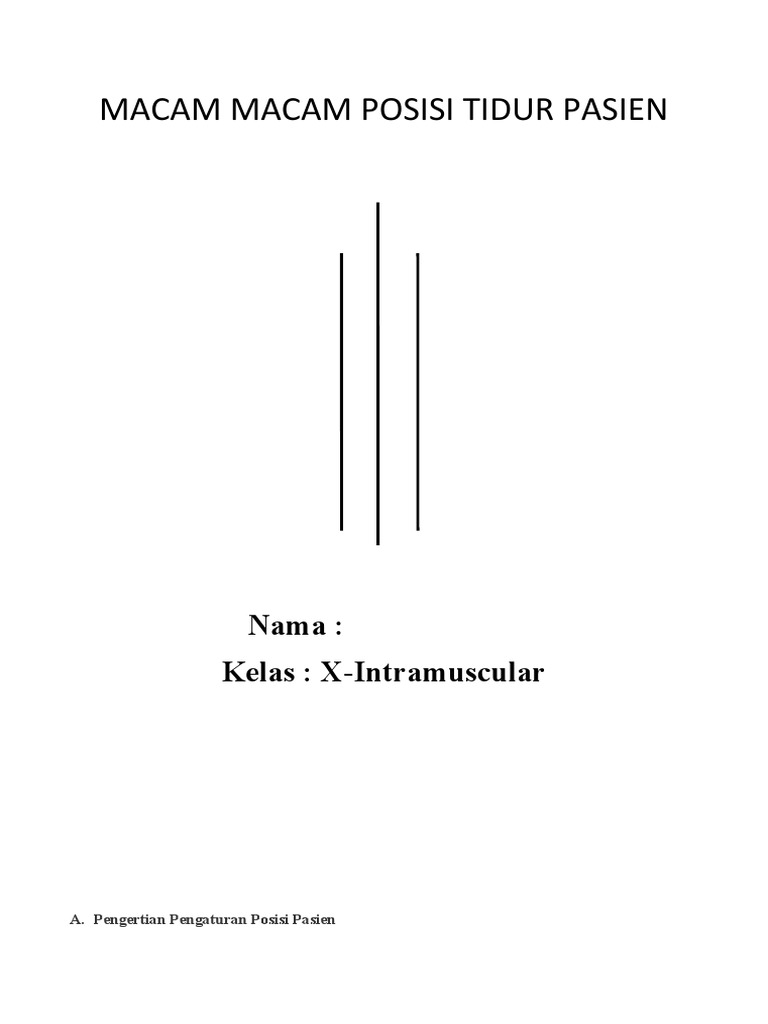 Macam Macam Posisi Tidur Pasien Pdf