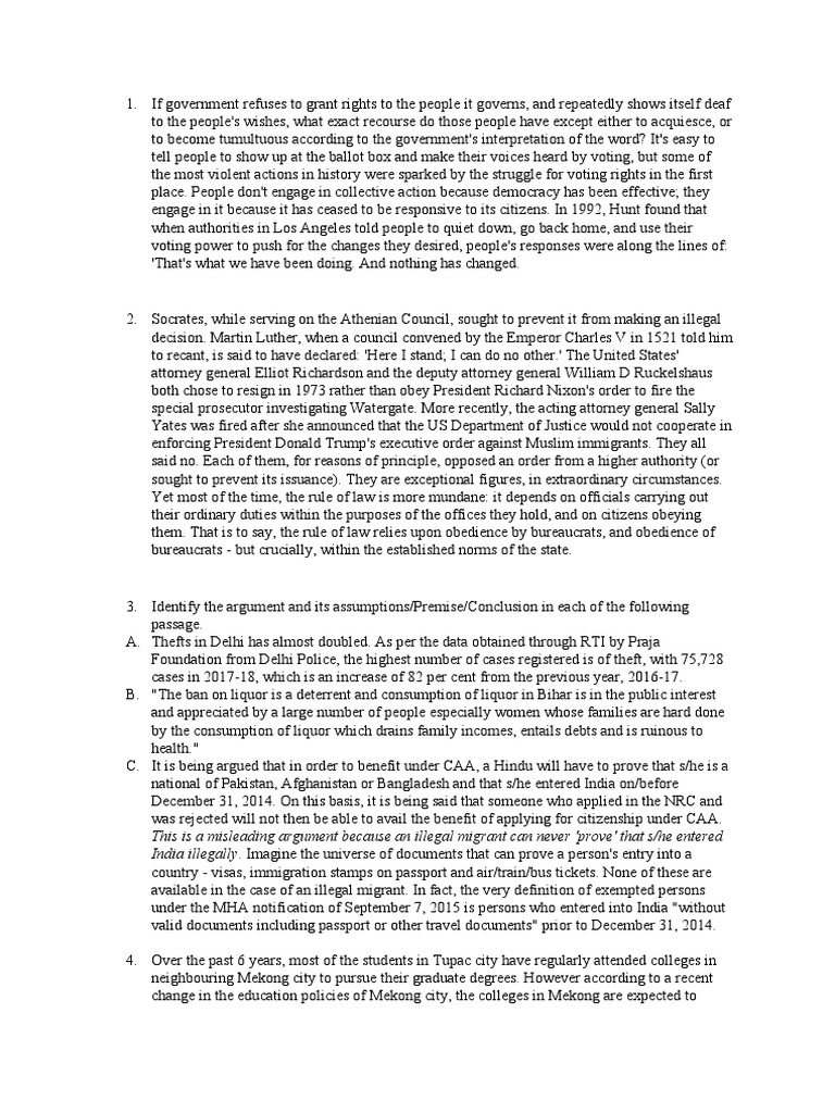 Arguments Basics 2 | PDF | Government | Justice