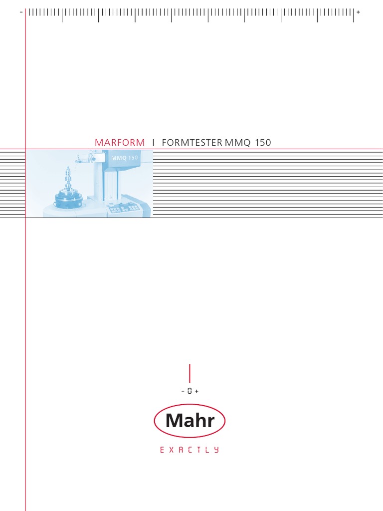 Marform: I Formtester MMQ 150 | PDF | Bearing (Mechanical) | Touchscreen