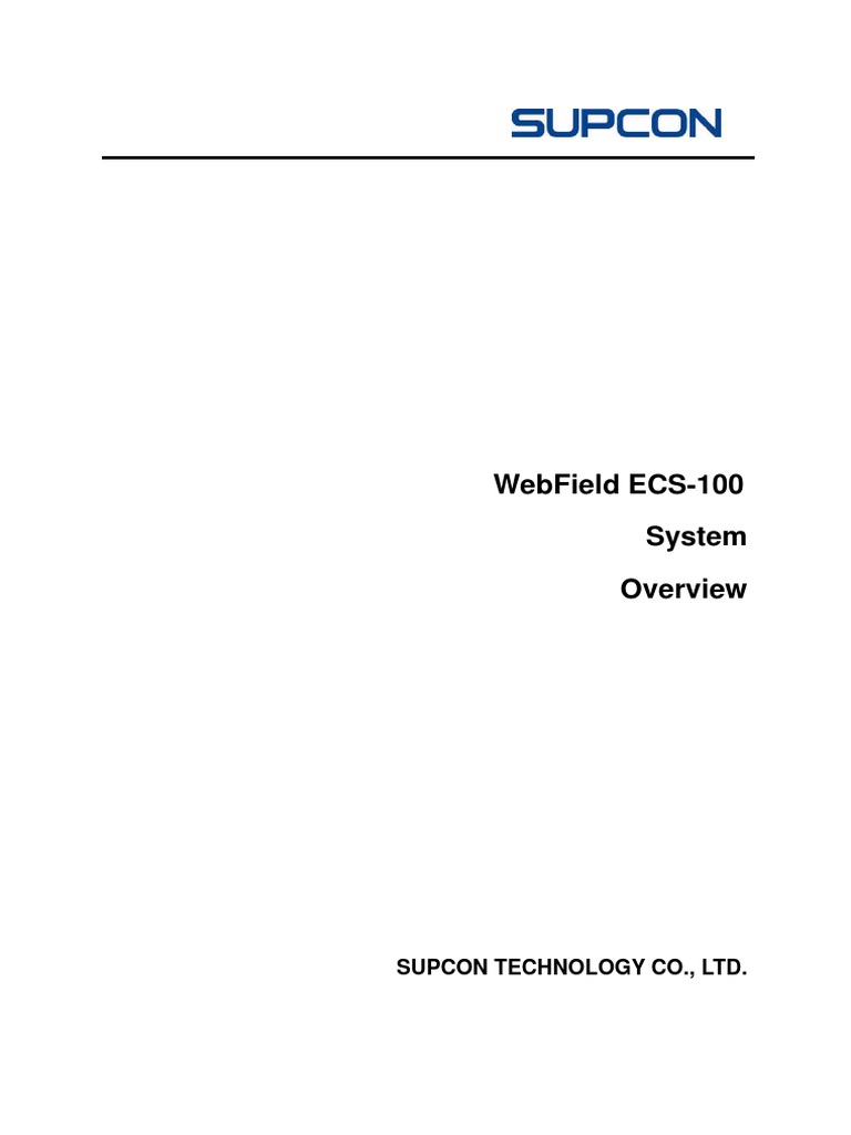 ECS-100 System Overview | PDF | Computer Network | Programmable Logic ...