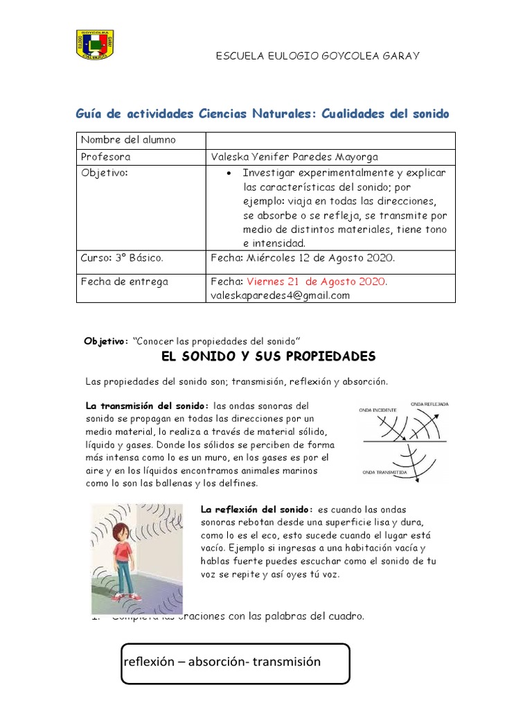 Guía Cualidades Del Sonido | PDF | Sonido | Olas