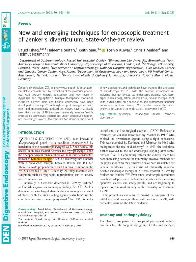 Tratamento Zenker | PDF | Endoscopy | Surgery