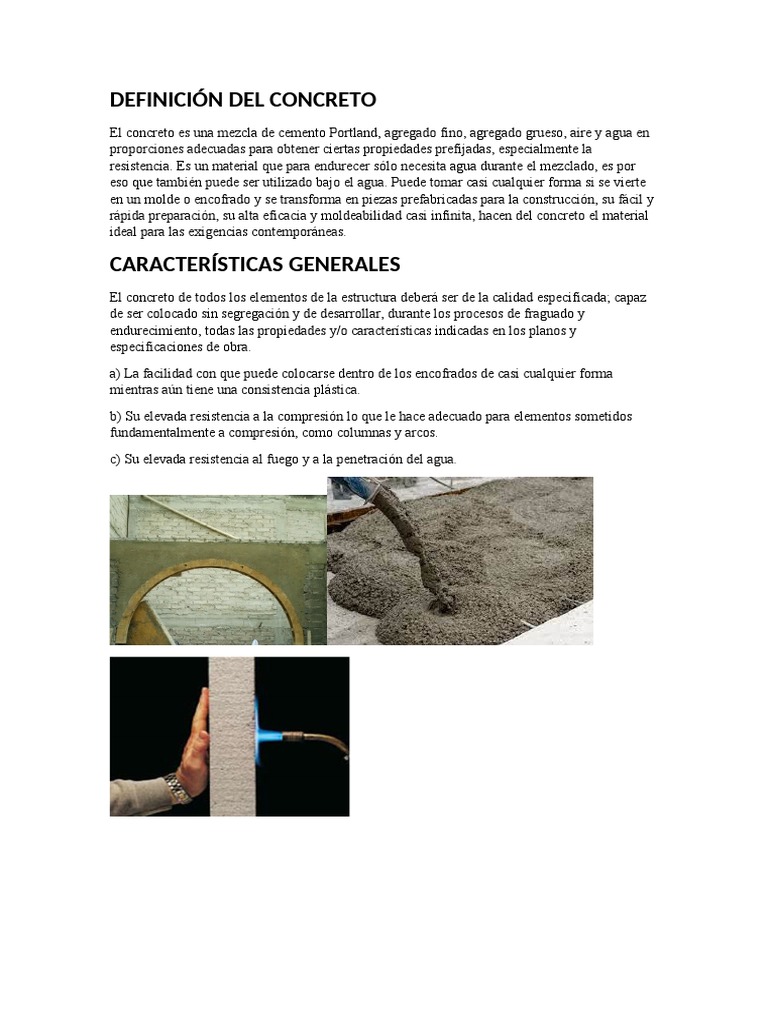 Definición Del Concreto | PDF