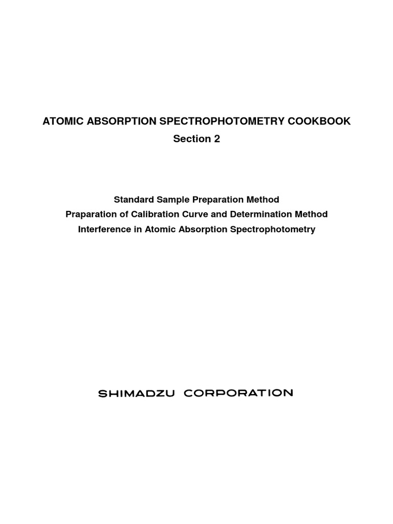 Section 02 - Standard Sample Preparation Method | PDF | Atomic ...