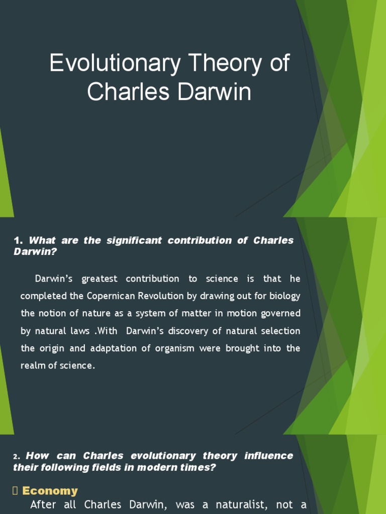 Evolutionary Theory of Charles Darwin | PDF | Charles Darwin | Darwinism