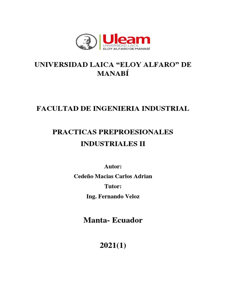 Informe de Practicas Uleam | PDF | Evaluación | Estadísticas