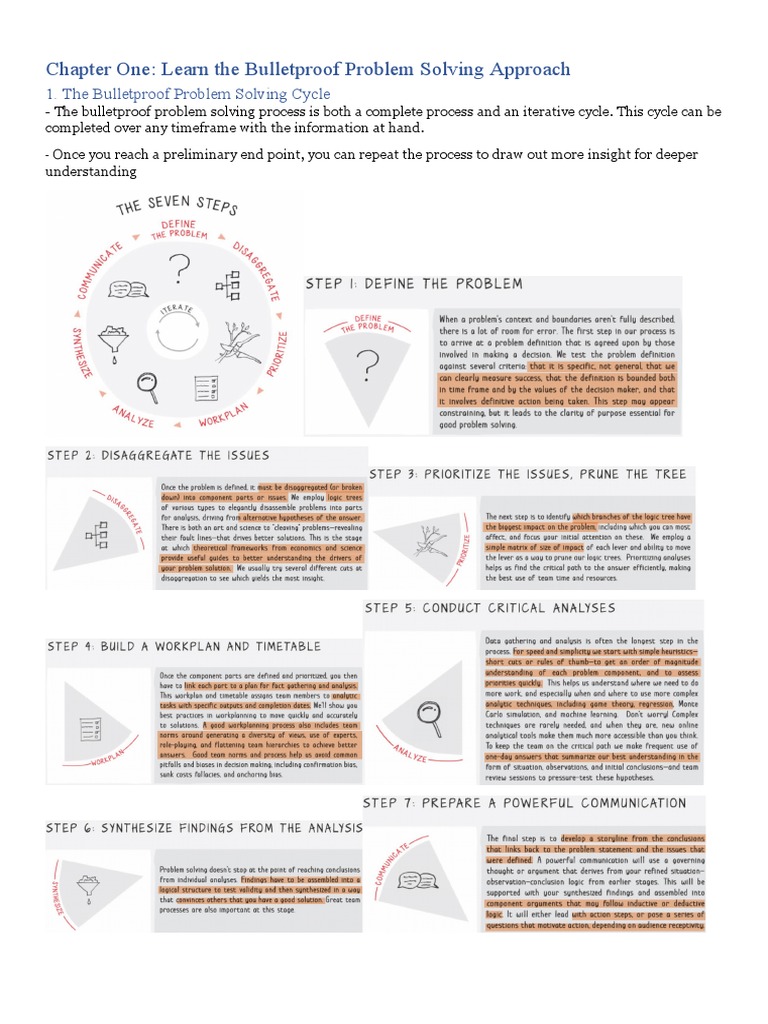 Chapter One: Learn The Bulletproof Problem Solving Approach | PDF ...