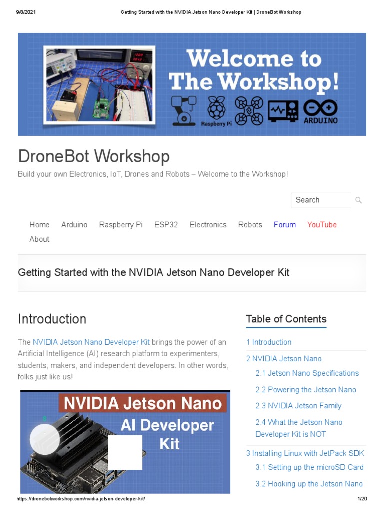 Getting Started With The NVIDIA Jetson Nano Developer Kit - DroneBot ...