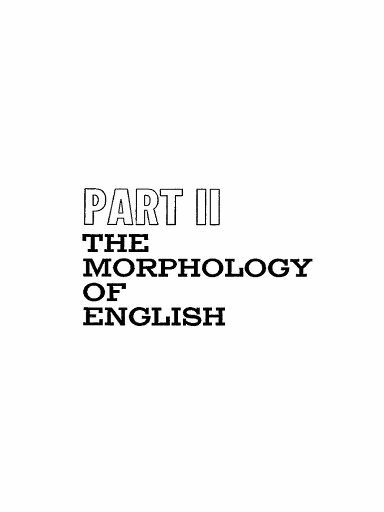 Textbook For Morphology | PDF
