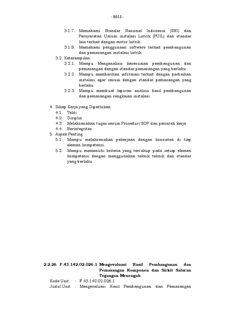 F.43.142.02.026.1 Mengevaluasi Hasil Pembangunan Dan Pemasangan Komponen Dan Sirkit Saluran ...