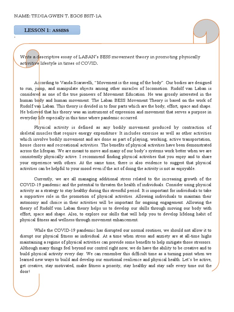 Promoting physically active lifestyle through Laban's BESS movement ...