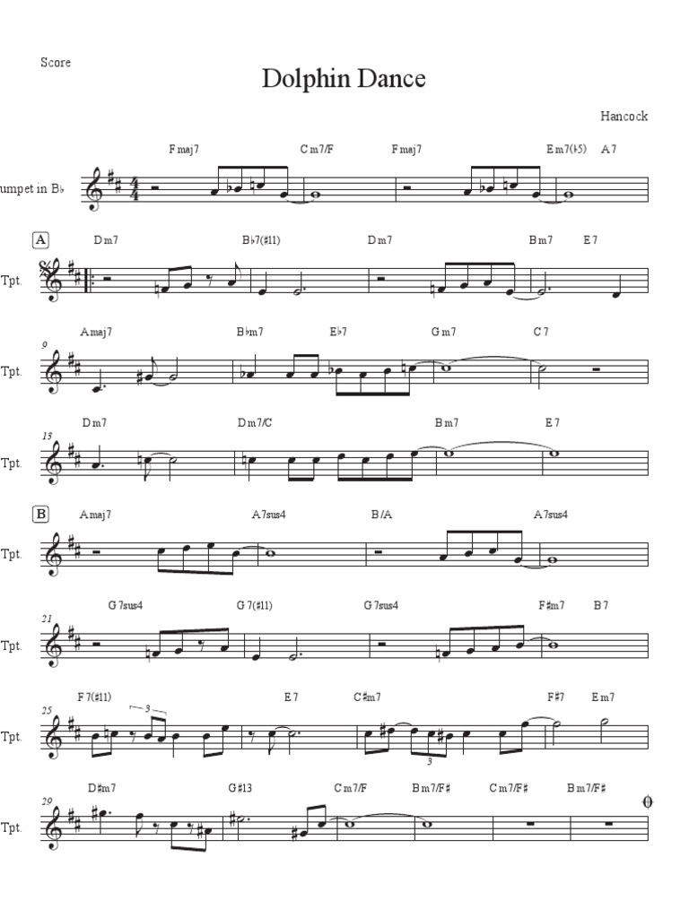 Trumpet Dolphin Dance - Score | PDF