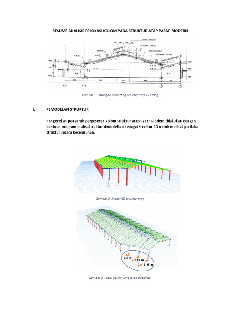 Review Struktur Atap Pasar Modern | PDF