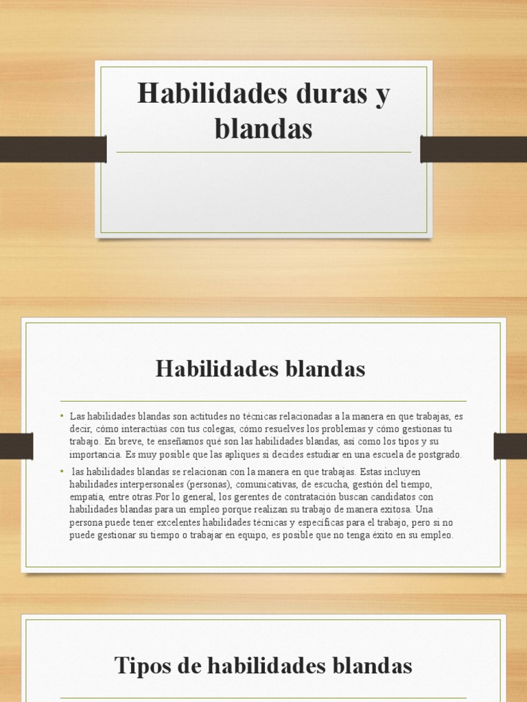Habilidades Duras y Blandas en el Trabajo | PDF | Gestión de recursos ...