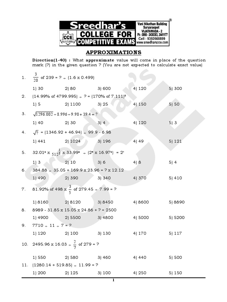 Arithmetic Approximations | PDF | Arithmetic | Mathematics