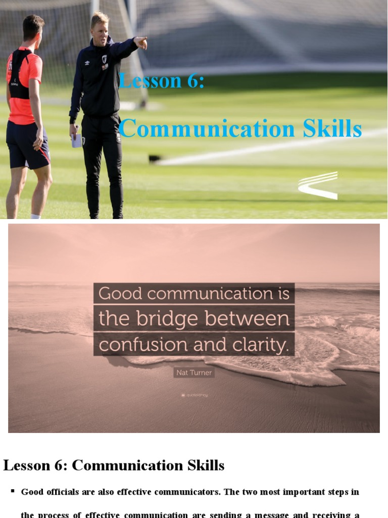 LESSON 6 Communication Skills | PDF | Communication | Nonverbal ...