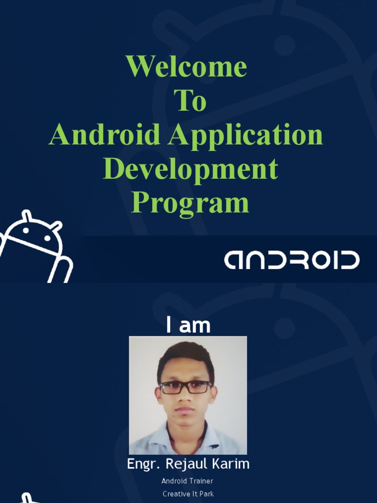 Welcome To Android Application Development Program | PDF