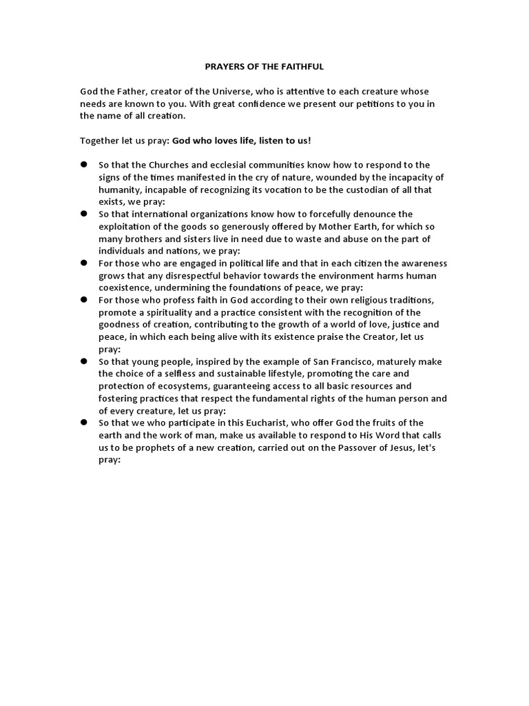 Prayers for Environmental Stewardship | PDF