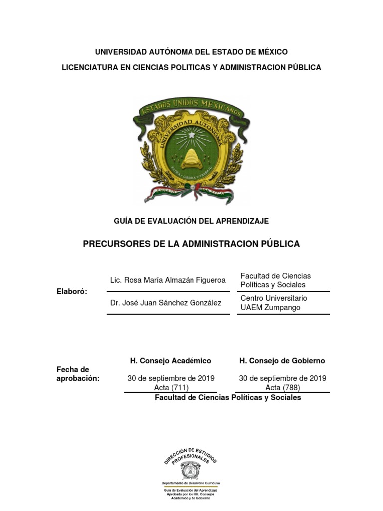 GE Precursores de La Administraci N P Blica | PDF | Evaluación | Prueba (evaluación)