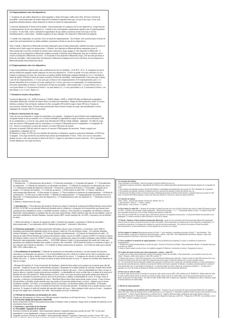 Manual Intercom | PDF | Bluetooth | USB