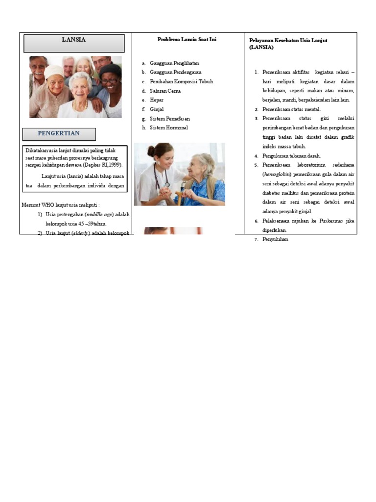 Leaflet Lansia | PDF