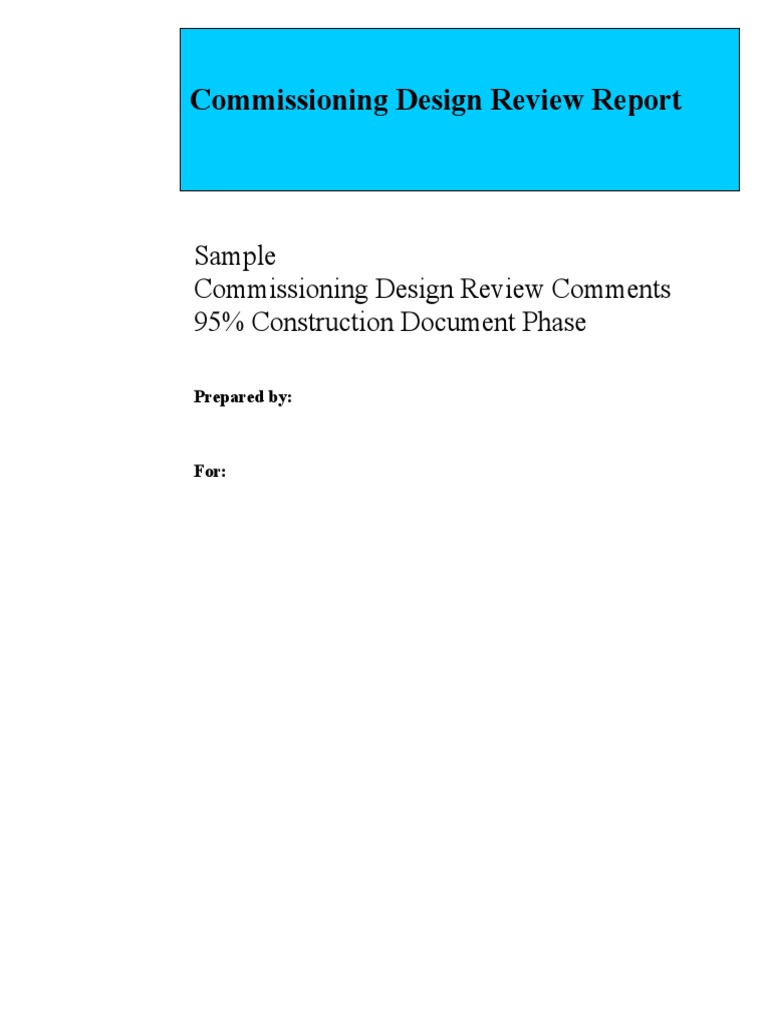 Sample Commissioning Design Review Comments 95% Construction Document ...