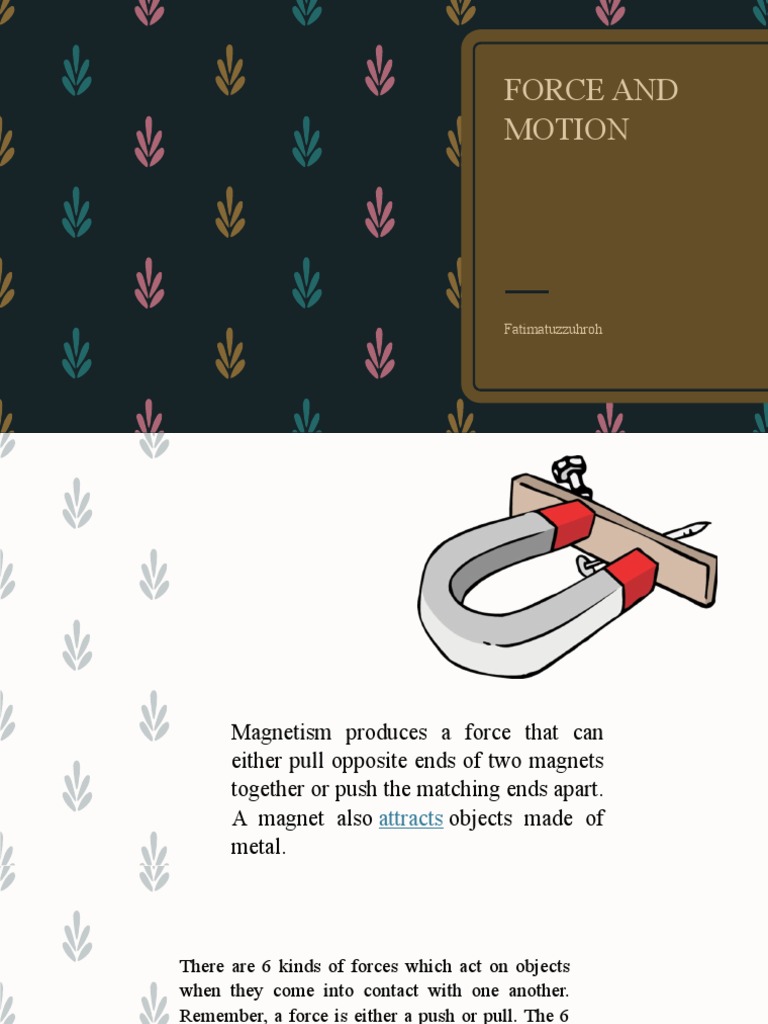 Force and Motion | PDF | Force | Friction