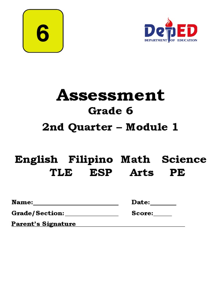 Assessment Grade 6 | PDF