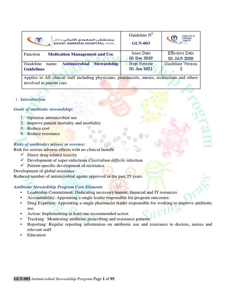 Antimicrobial Stewardship Guidelines | PDF | Antimicrobial Resistance ...
