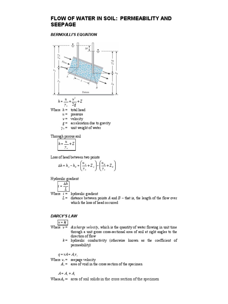Lecture Notes in Permeability With PW (Permeability) | PDF ...