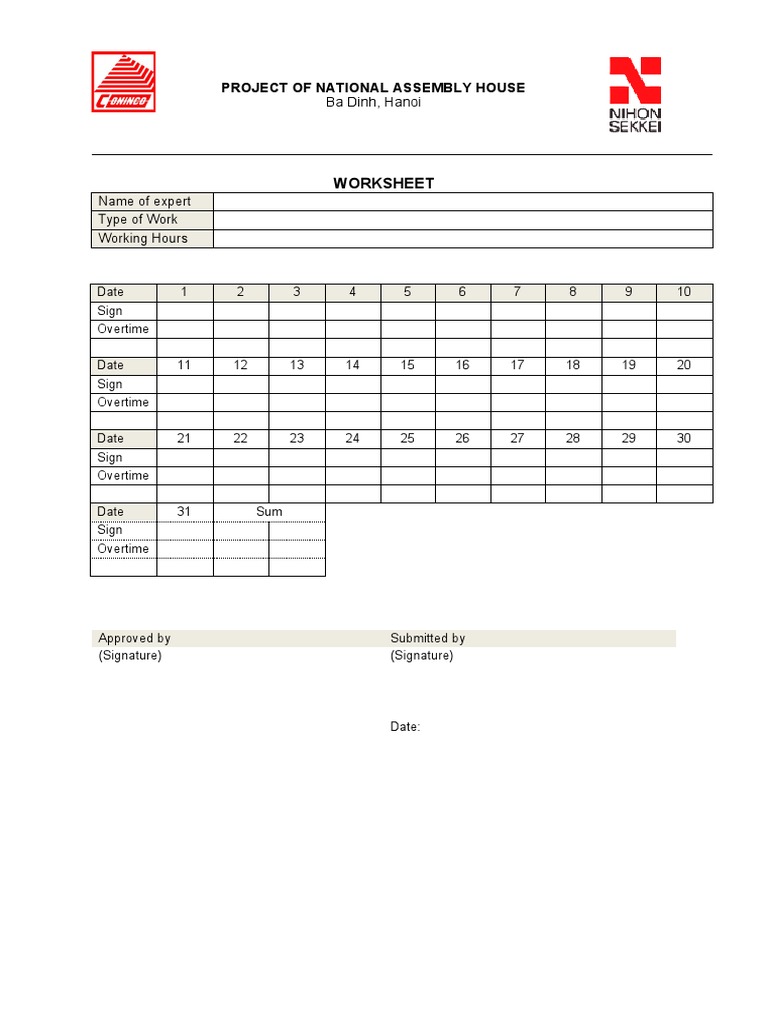 Worksheet: Project of National Assembly House | PDF