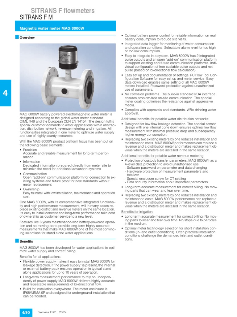 SITRANS F Flowmeters | PDF | Flow Measurement | Calibration
