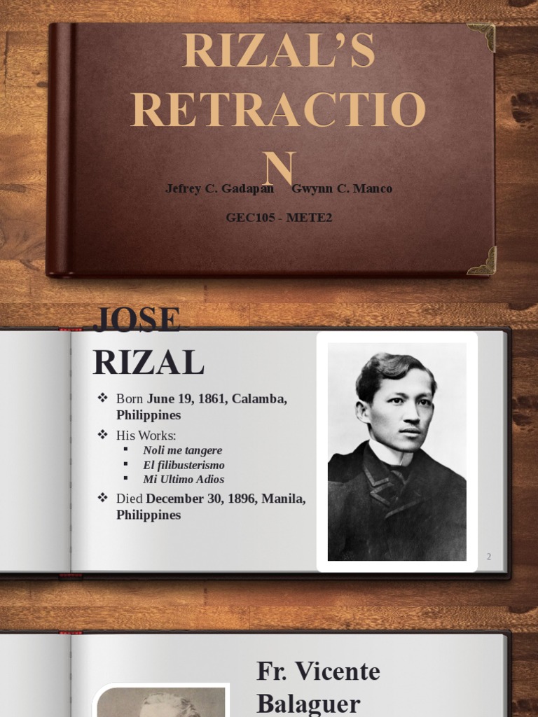 Rizals Retraction | PDF