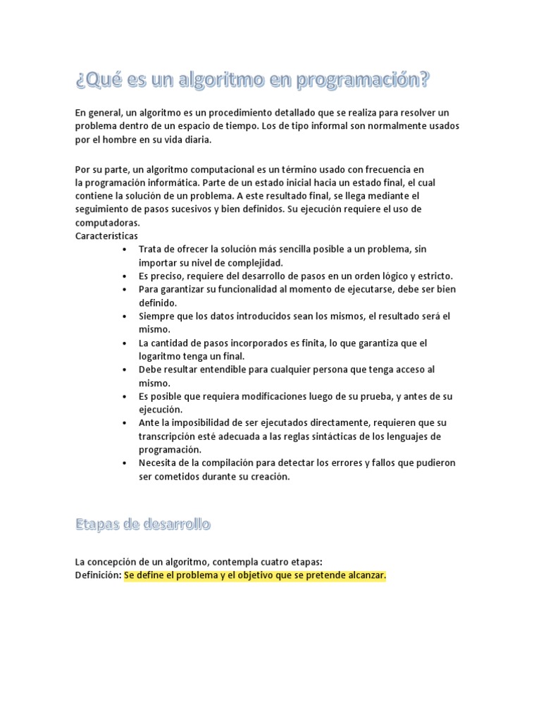 Módulo de Programación - Conceptos de Algoritmo y Programación | PDF ...