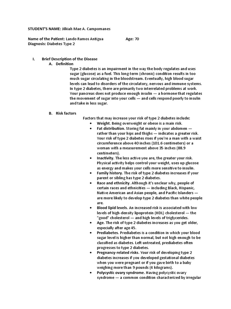Case Study 2 - DM Type 2 | PDF | Pancreas | Diabetes