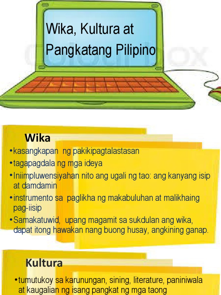 Wika, Kultura at Pangkatang Pilipino | PDF