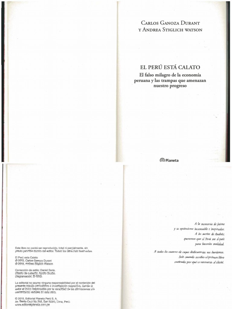 El Perú Está Calato - Ganoza y Stiglich | PDF | Perú | America latina