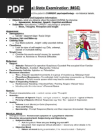 Mental State Examination MSE OSCE Checklist Geeky Medics | PDF ...