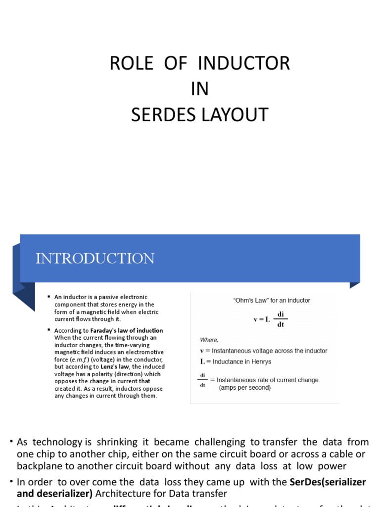 Role of Inductor IN Serdes Layout | Download Free PDF | Inductor ...